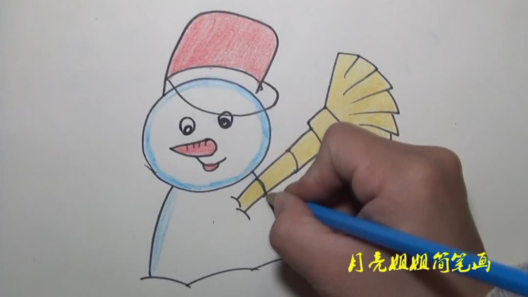 彩铅画教程,雪人的画法,简单好学
