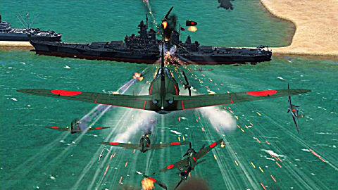 3艘战列舰防守港口,遭到120架战机进攻!能防御成功吗?战争模拟