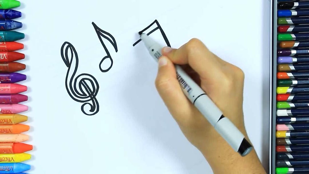 幼儿简笔画 认识音符和话筒 锻炼宝宝观察能力