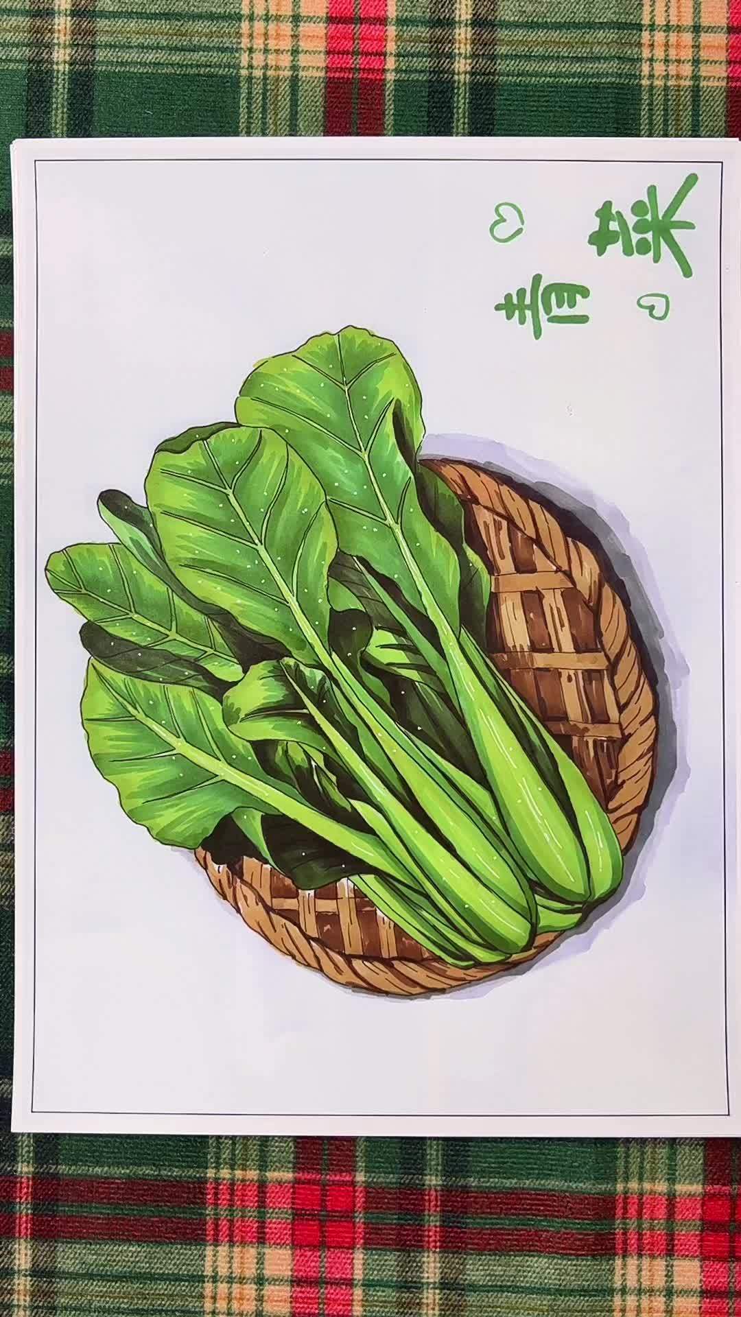 水果蔬菜这么画超好看,四个绘画步骤很详细,新手小白都能学,马克笔画...