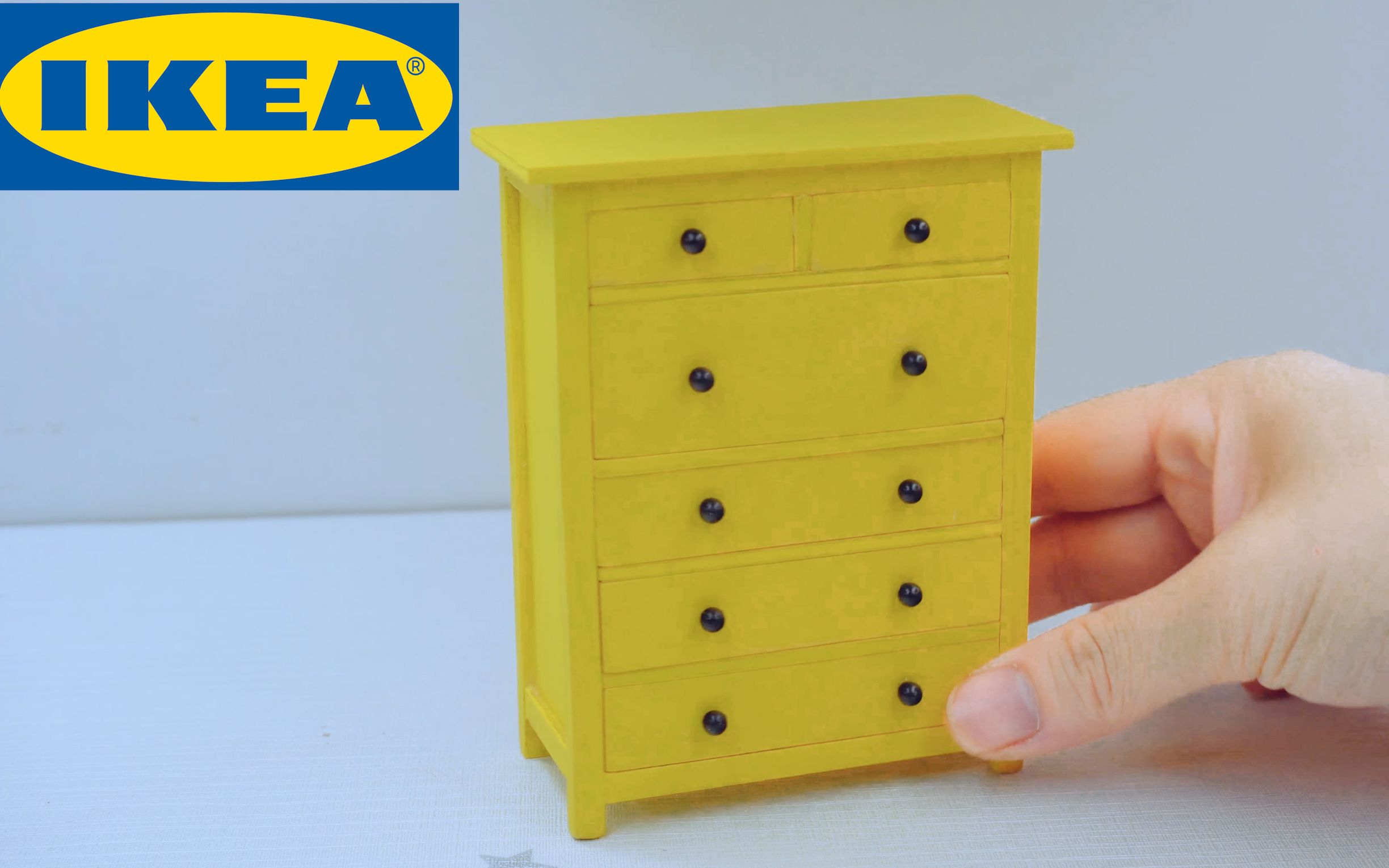 【微型家具】DIY宜家六屉柜模型家具教程(简介区有制作尺寸)