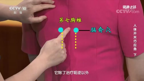 [健康之路]人体开关巧应急(下) 打嗝“开关”——膈俞穴