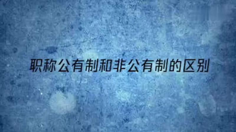 职称公有制和非公有制的区别