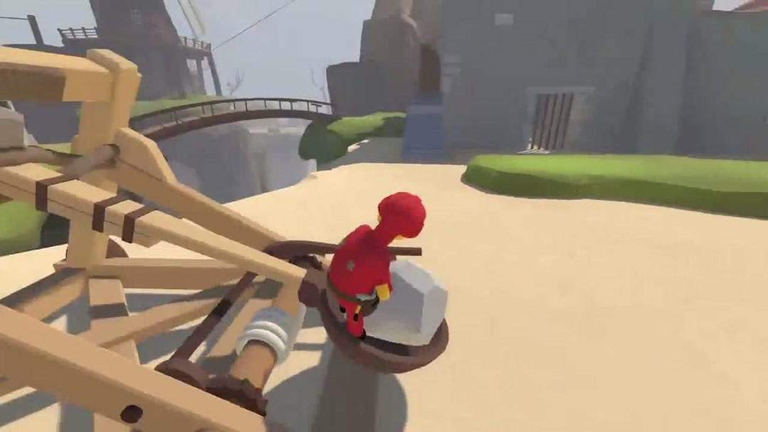 人类一败涂地之 这圣诞老人2个人拽都不下来