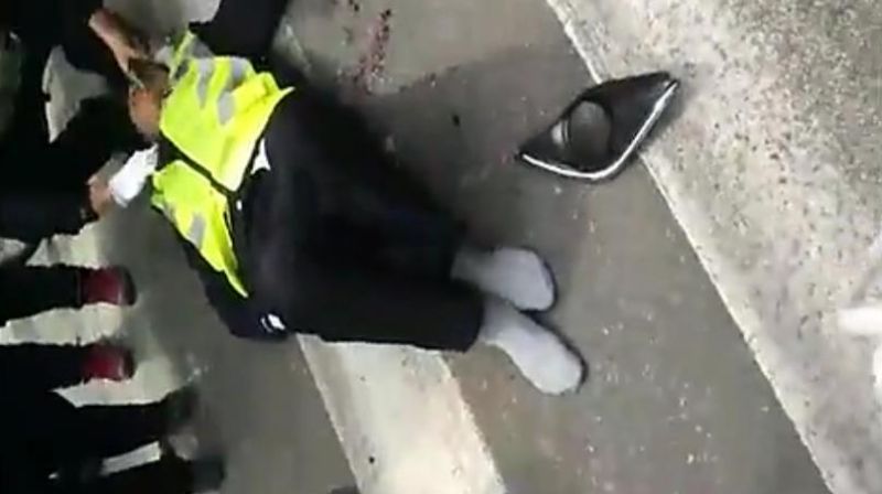 实拍SUV嚣张逆行,监控拍下撞死交警的全过程