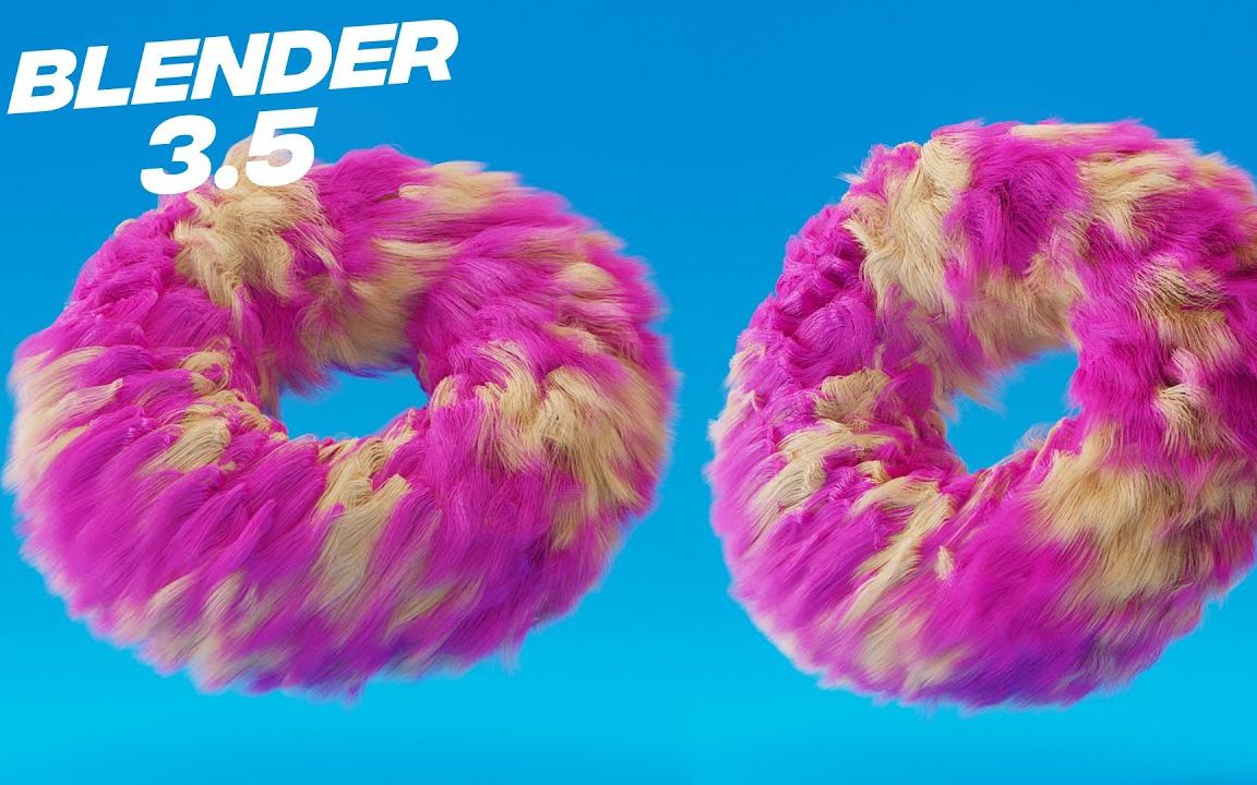 Blender 3.5 动态毛发动画简易制作方法(中英文字幕)