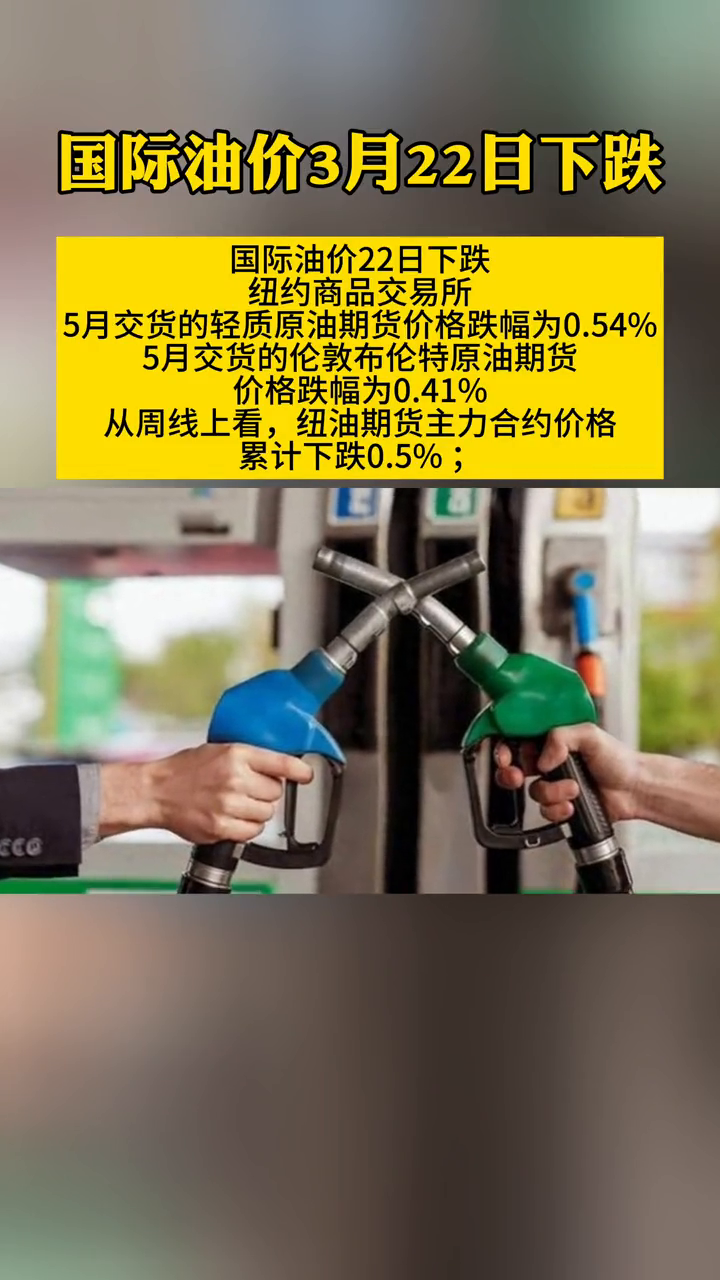 国际油价3月22日下跌