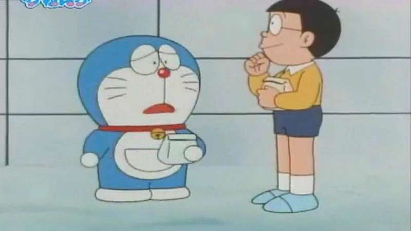 哆啦A梦:大雄激动的大喊一声,把哆啦A梦噎住了,太搞笑了!