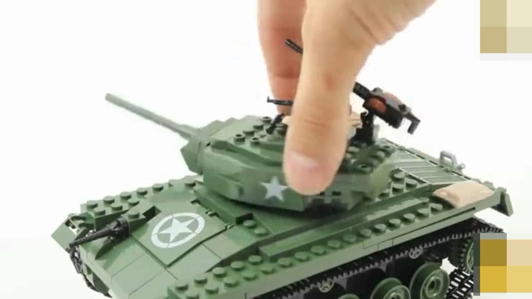 COBI积木迷你军队二战系列,美军霞飞轻型坦克