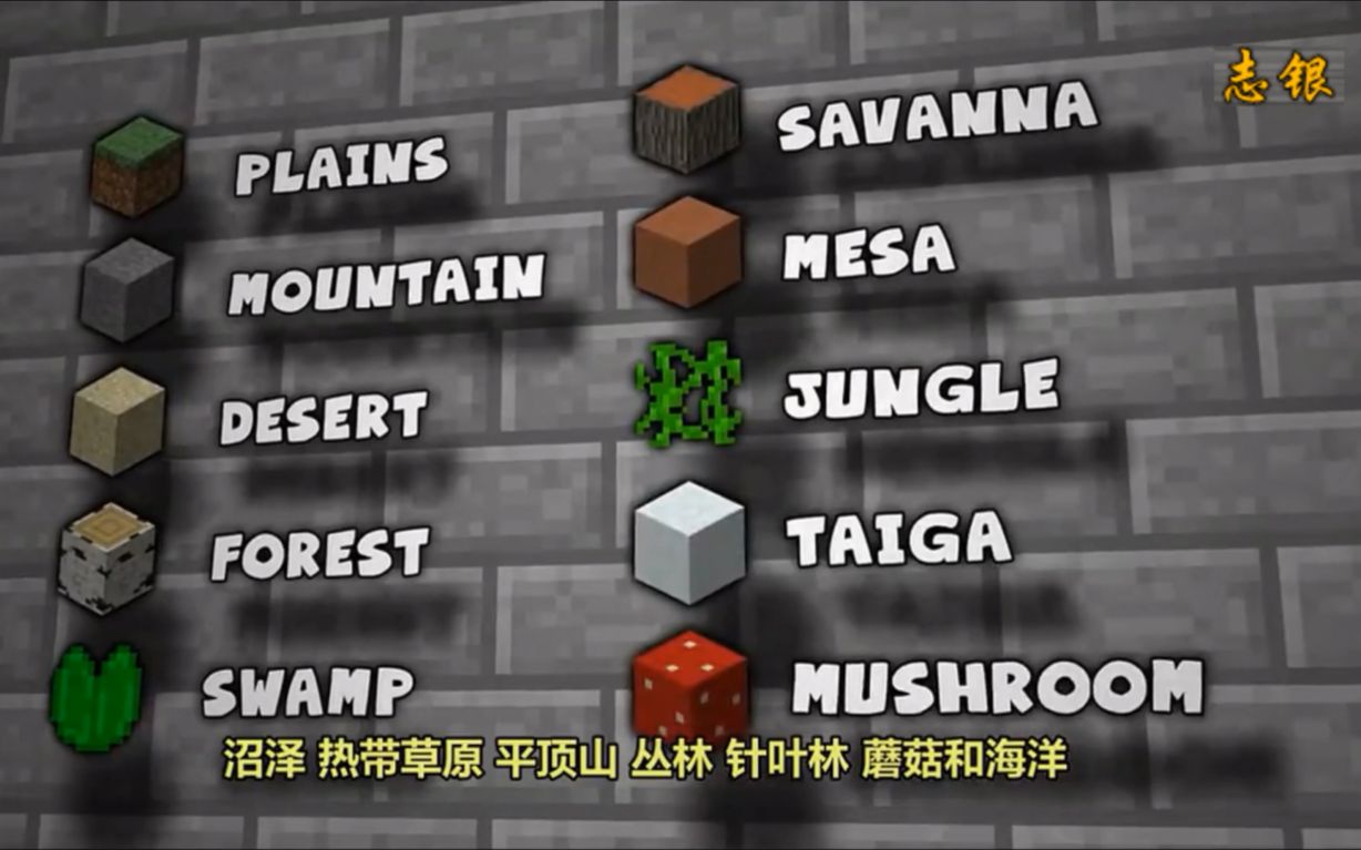 【志银】《Minecraft我的世界》视频攻略02【生物群落和村庄】(转)
