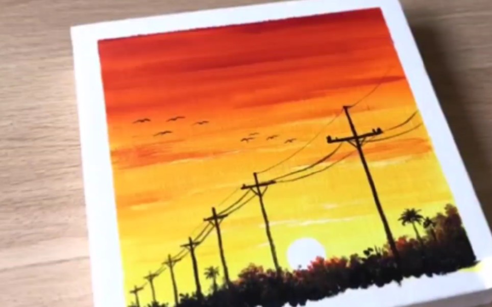 色彩风景画,晚霞