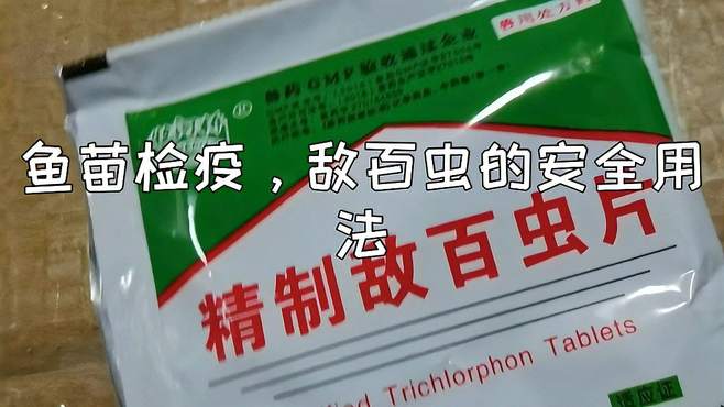 鱼苗检疫,敌百虫杀虫的安全用法