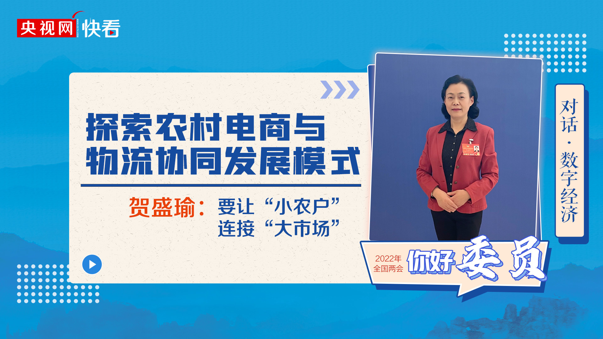 对话·数字经济③|贺盛瑜:探索农村电商与物流协同发展模式