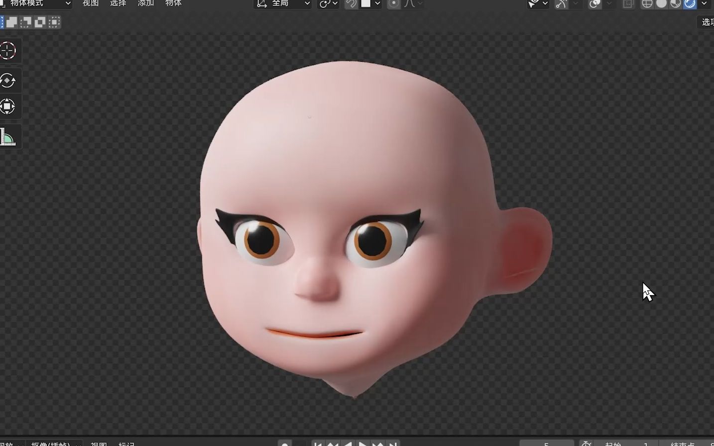 blender建模记录 捏个头 2022-09-18