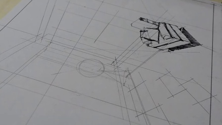 设计系网 室内手绘教程休闲客厅线稿尺规手绘表现