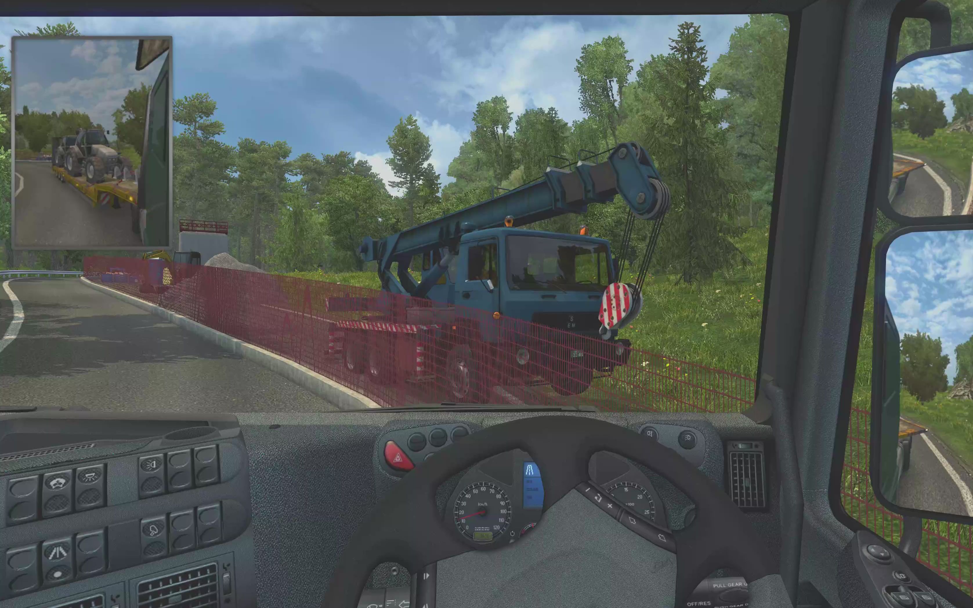 【欧洲卡车模拟2】日本地图0.4.0施工九连弯初体验+AI中的违规专业户...