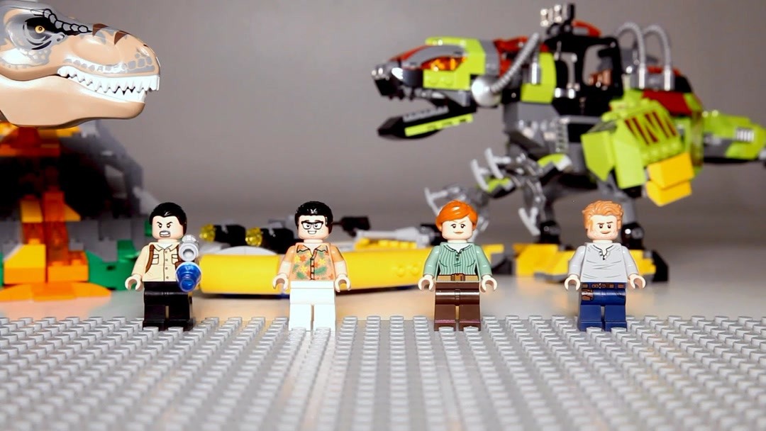 乐高积木侏罗纪世界努布拉岛传说场景搭建演示