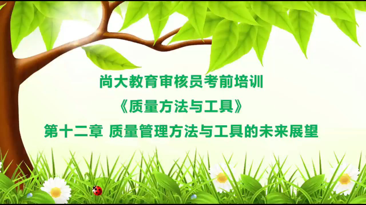 【12-1】第十二章 质量管理方法与工具的未来展望