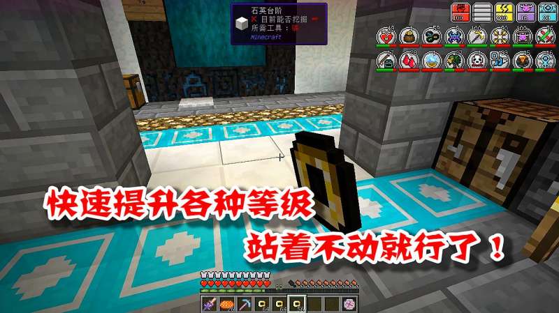 我的世界虚无生存40:提升各种等级的最快方法,站着不动就行了!