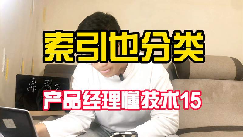 产品经理懂技术15:数据库索引分类思想,学会生活工作都受益