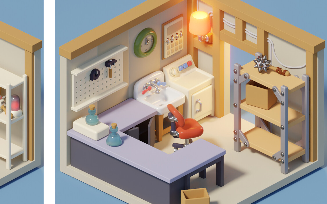 【3Dmax建模】原来卡通场景是这样做出来的!卡通小场景建模超详细...