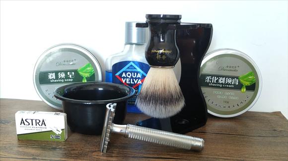 老式安全剃须刀剃须新手套装,帝诗剃须刷