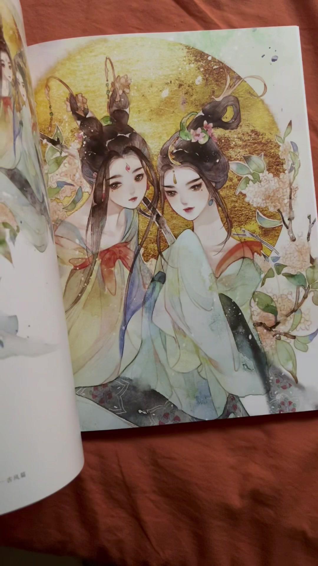 最近喜欢上了古风,古风一般水彩风格比较多