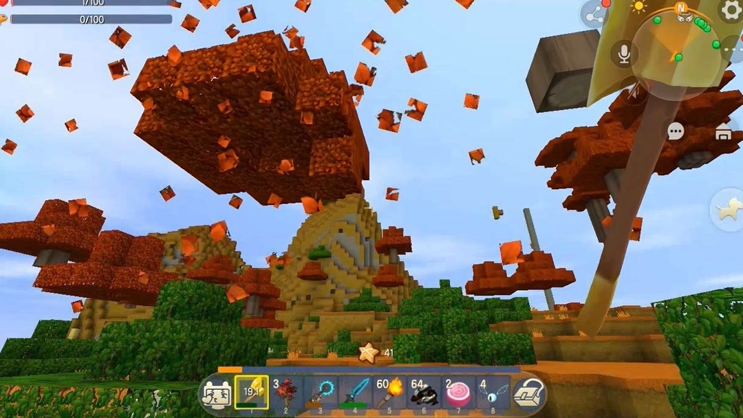 迷你世界:红木林高大的树这样栽出来的,你知道吗?