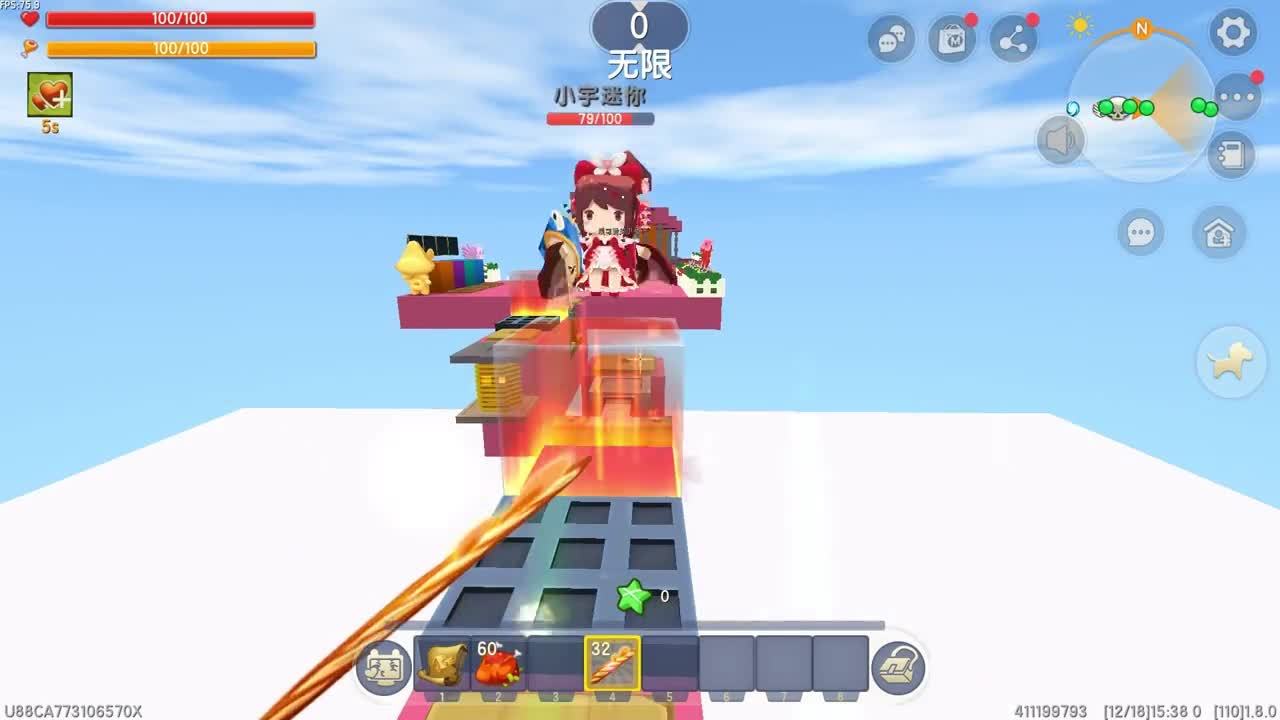 迷你世界:小宇家族欢乐跑酷,投掷装置加弹簧关卡是真的很坑