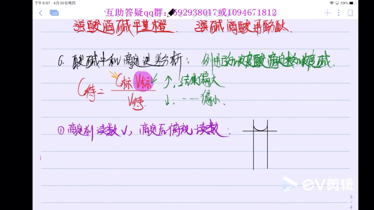 浩哥讲化学之酸碱中和滴定误差分析第一课