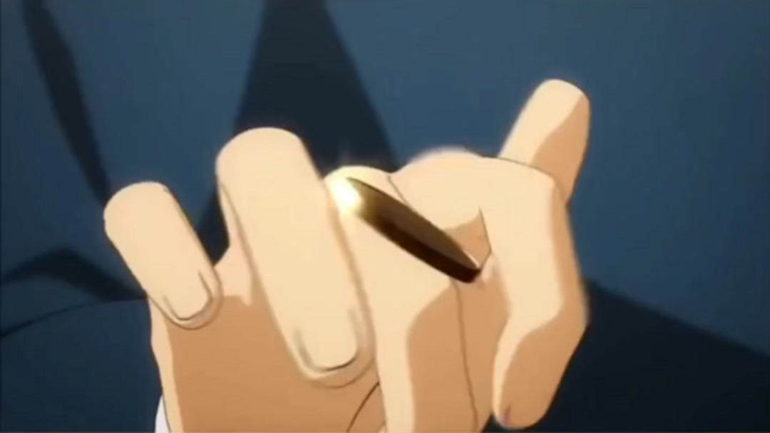 动漫怪盗基德单手转硬币,现实版。