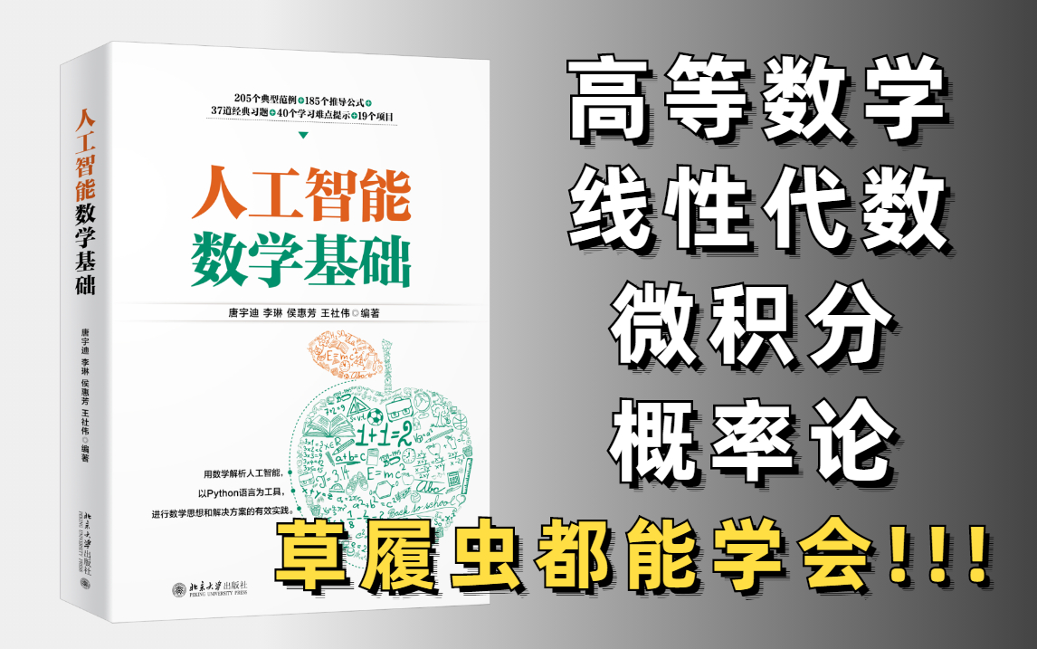 2022最好最火的【人工智能-数学基础】AI大牛带你恶补专业知识技能,...