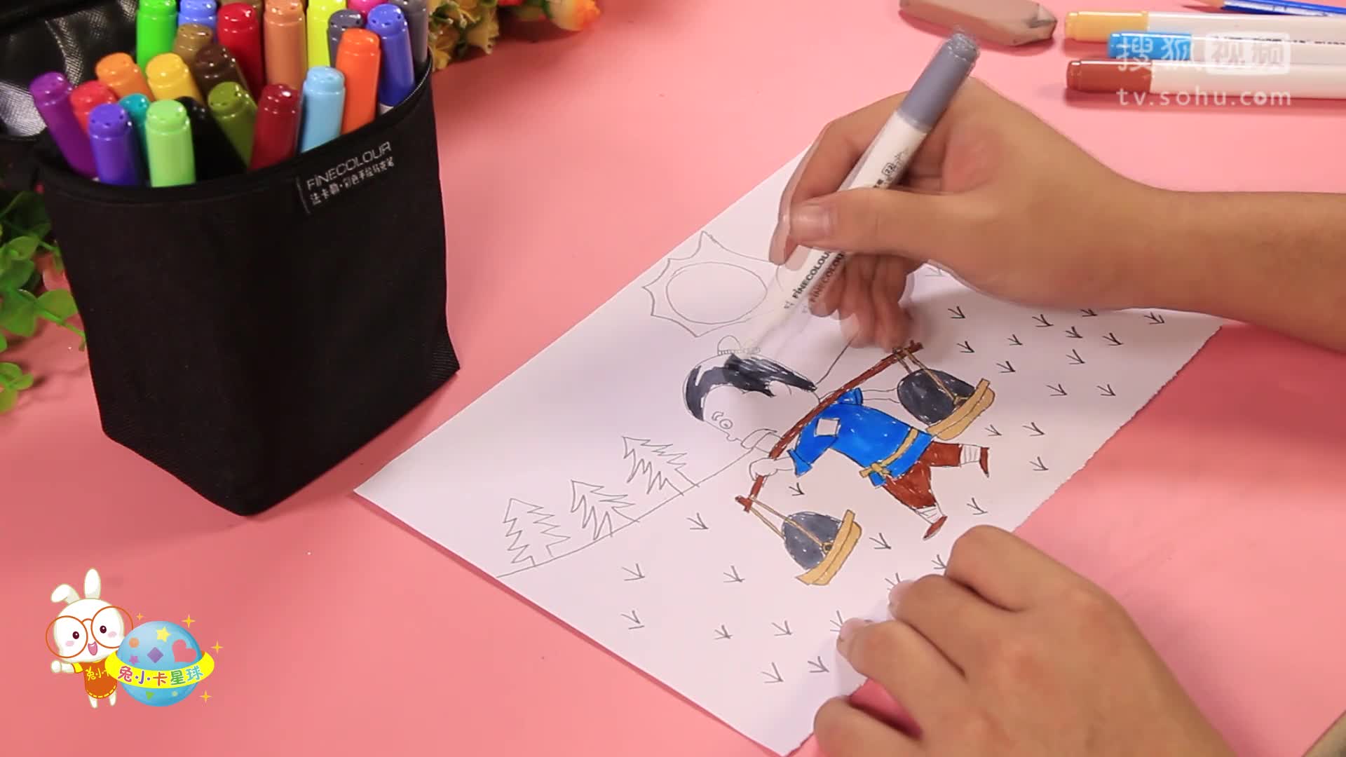 愚公移山寓言成语故事典故大全简笔画故事教程亲子阅读【小卡讲故事】