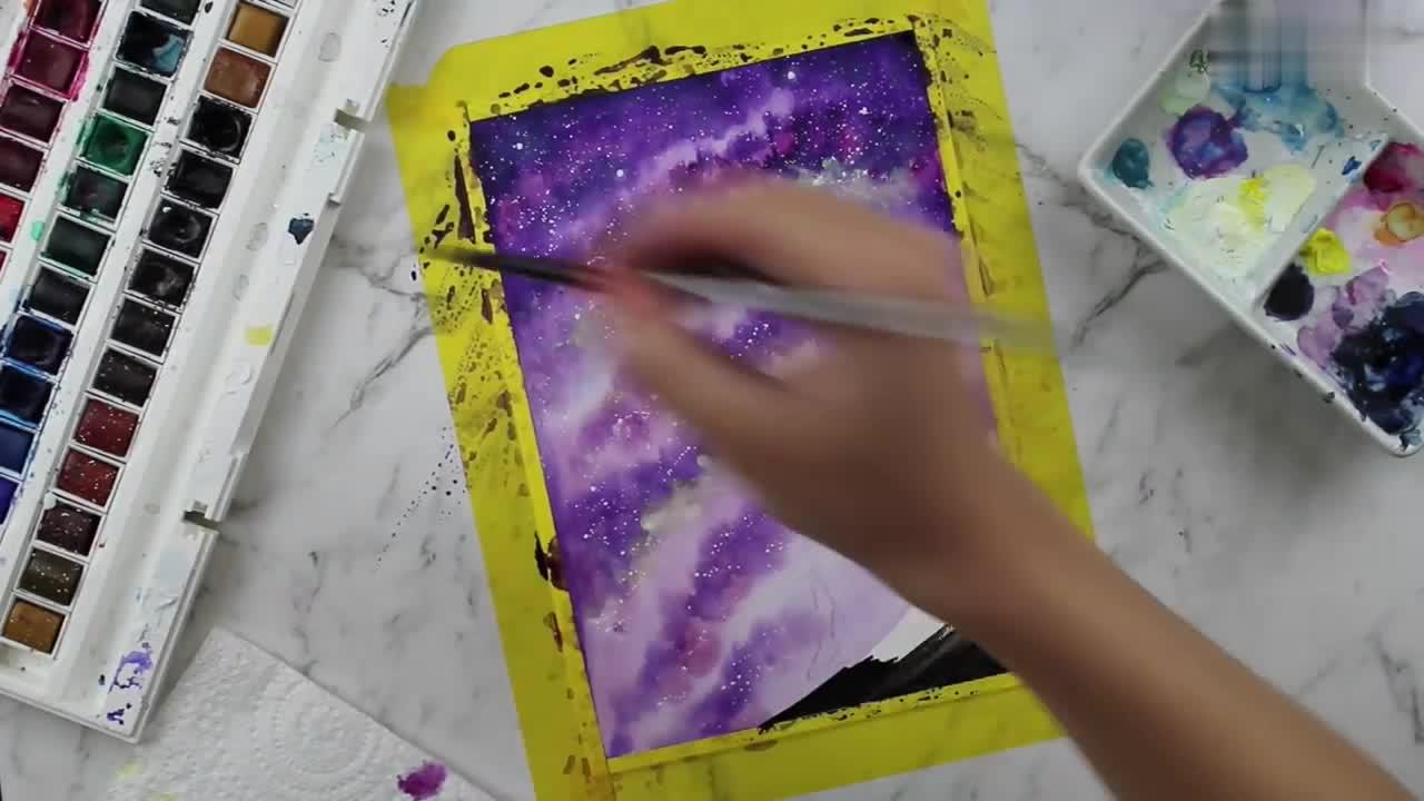 新手入门可学的水彩绘画视频教程,教你如何绘制漂亮的风景