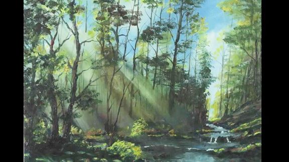 油画教程:迷雾森林