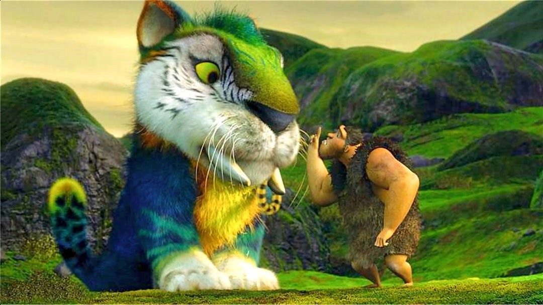 搞笑动画电影:原始人把剑齿虎当宠物养,没想到它们比狗狗都乖巧