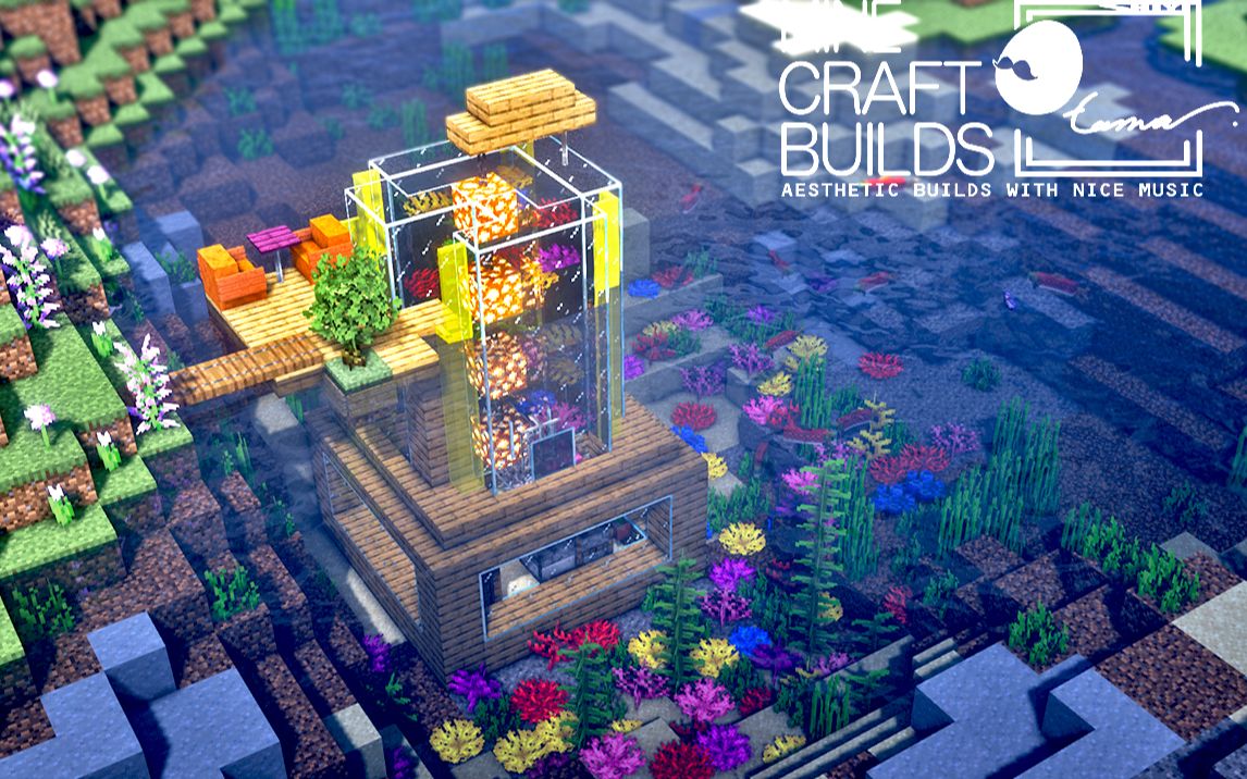 【我的世界建筑教学】简单的水中小屋