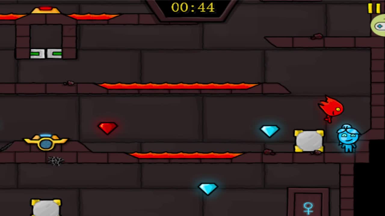 火之神殿第5关 冰娃与火娃5(森林冰火人5) 休闲益智小游戏