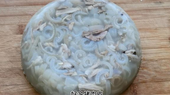 教你家常猪皮冻做法,口感劲道爽滑,保你一学就会