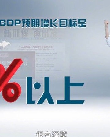 #全国两会#【“两会屏评看”:读懂GDP增长“6%以上”的深意】政府...
