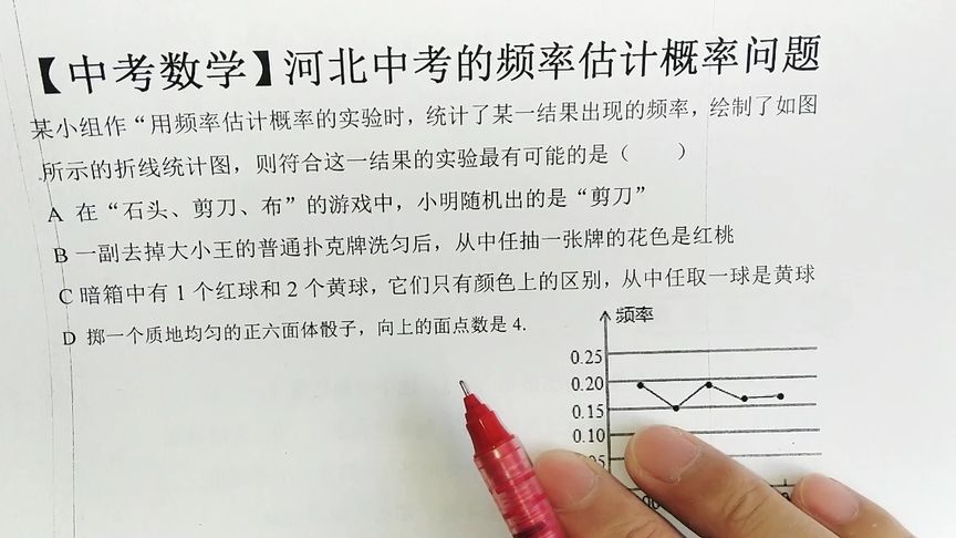 【中考数学】河北中考中的频率估计概率问题