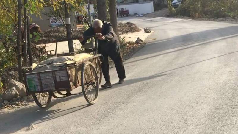 偶遇山亭农村的人力三轮车