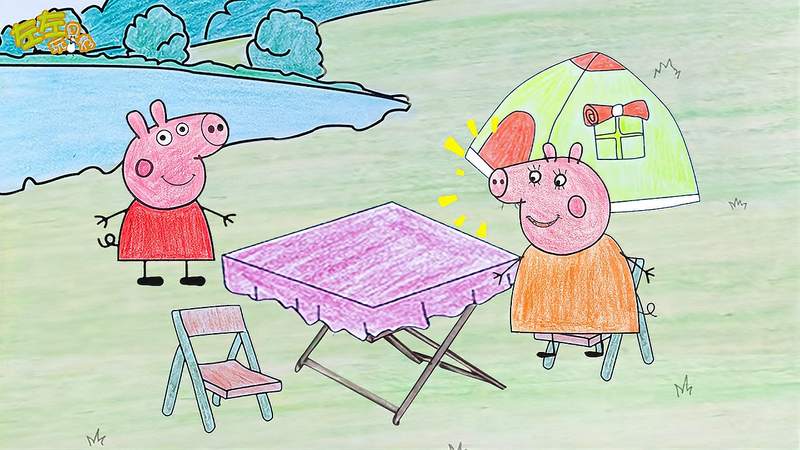 小猪佩奇手绘定格动画:佩奇做的寿司简直太美味了!