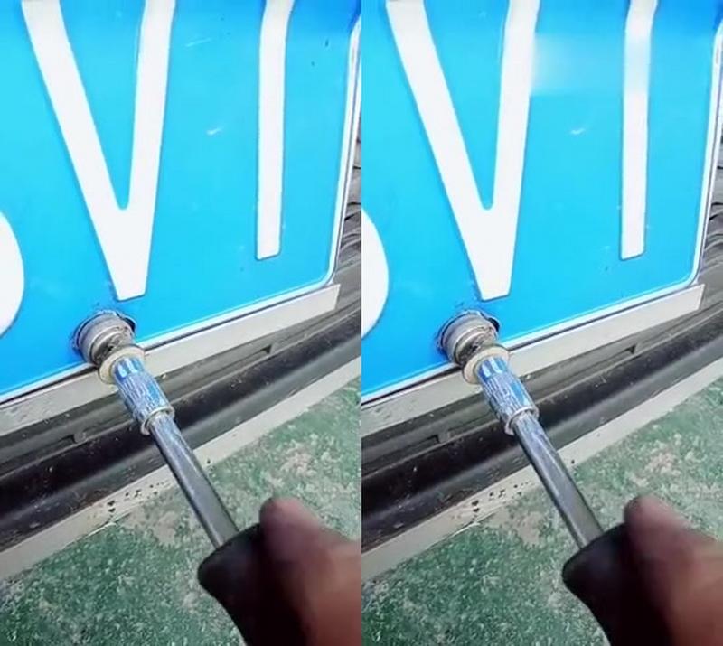 车牌螺丝的安装方法