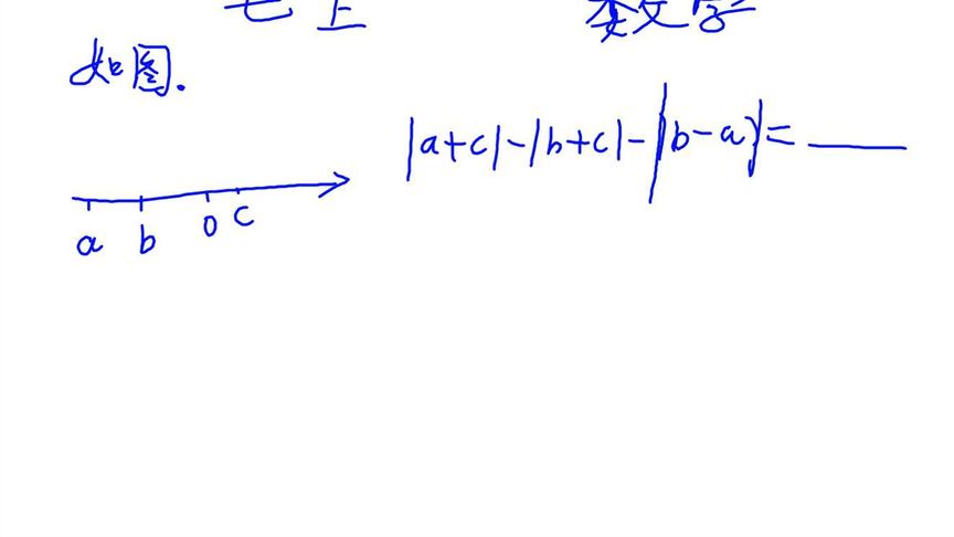吴老师0816讲解七年级数学之如何根据数轴去绝对值符号