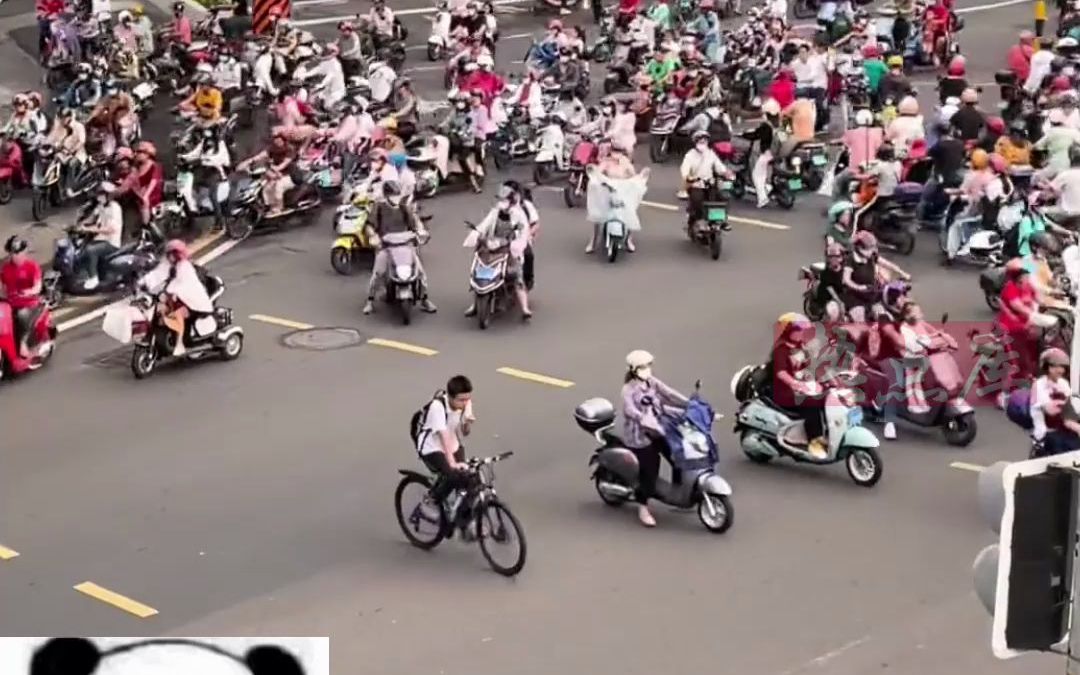 海南电瓶车大军,气势浩荡