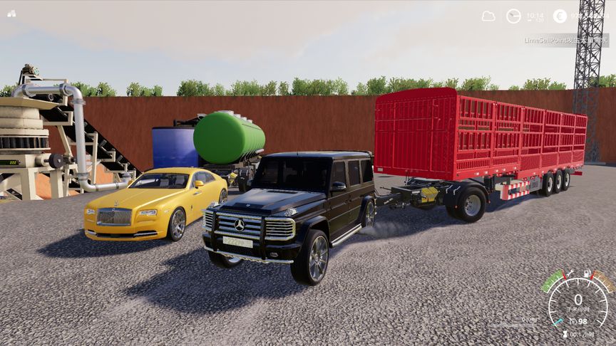 模拟农场19-挖金矿淘金太土豪了,采矿拉土都用这么好的豪车