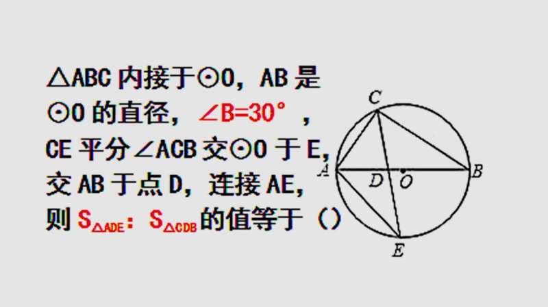九年级数学:三角形内接圆,求三角形的比值,中考真题解析