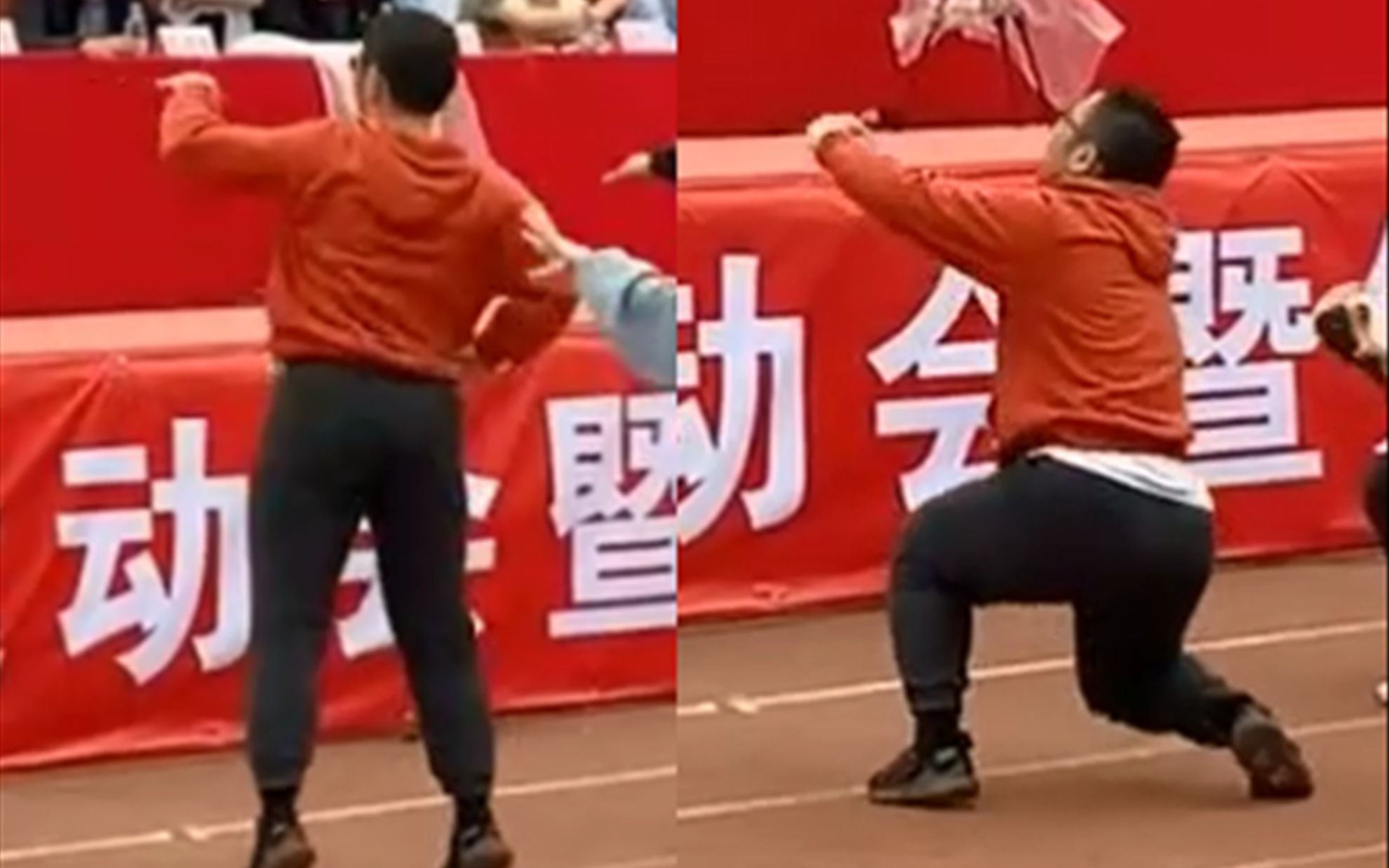高校校运会开幕式,男生跳舞时动作妖娆动感全场:C位不是没道理的