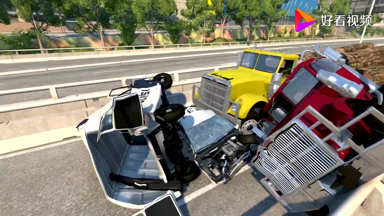 车祸模拟器:警察封锁的道路撞击了